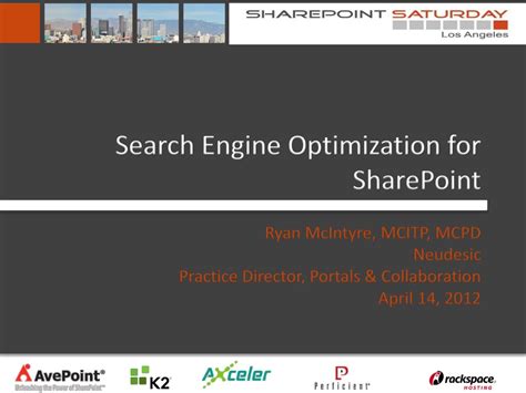 ppt search engine optimization for sharepoint powerpoint presentation
