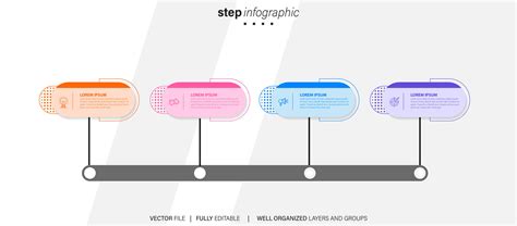 Circular Layout Diagram With 4 List Of Steps Circular Layout Diagram Infographic Element
