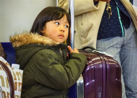 Japanese Girl On A Train Editorial Photography Image Of Passenger
