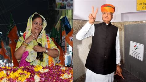 Rajasthan Election Results 2023 Ashok Gehlot Vasundhara Raje To