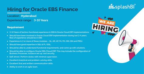sravankumar g on linkedin hiring splashbi oracleebs oracle