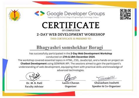 Thrilled To Share That Ive Successfully Completed A 2 Day Web Development Workshop Where I