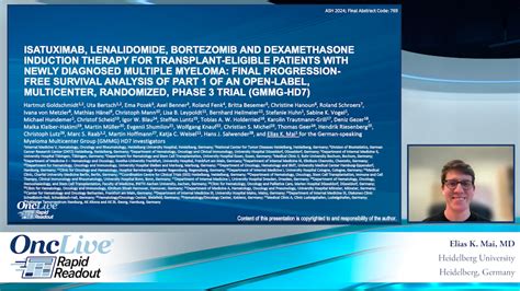 Isatuximab Lenalidomide Bortezomib And Dexamethasone Induction