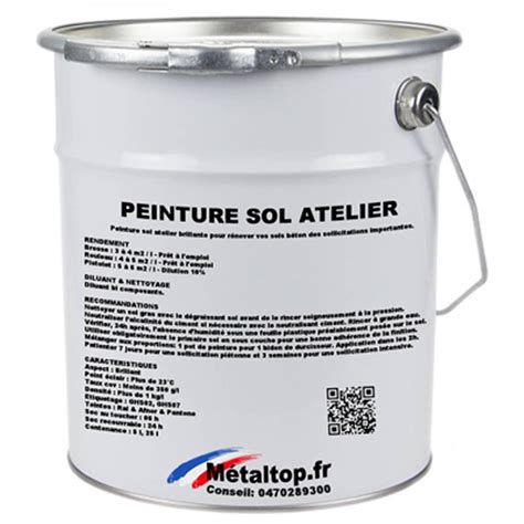 Peinture Sol Atelier Metaltop Rouge Saumon Ral 3022 Pot 5l