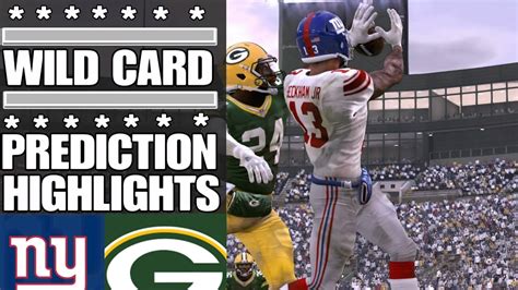 Giants Vs Packers Nfl Wild Card Highlights Madden 17 Youtube
