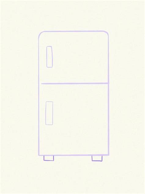 冰箱简笔画图片大全大图 冰箱简笔画图片 可爱 画趣文库（我爱生活）