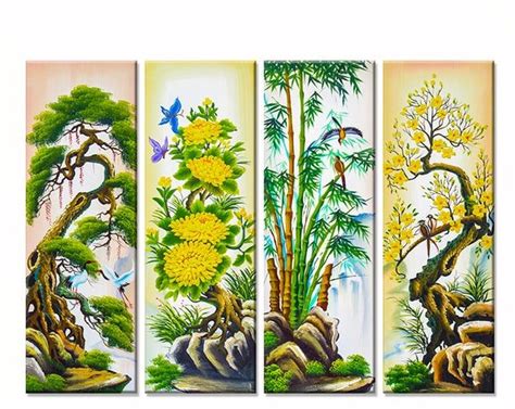 Tranh Bốn Mùa ý Nghĩa Tranh Tứ Quý Tranh Tứ Bình Xưởng Tranh Waki