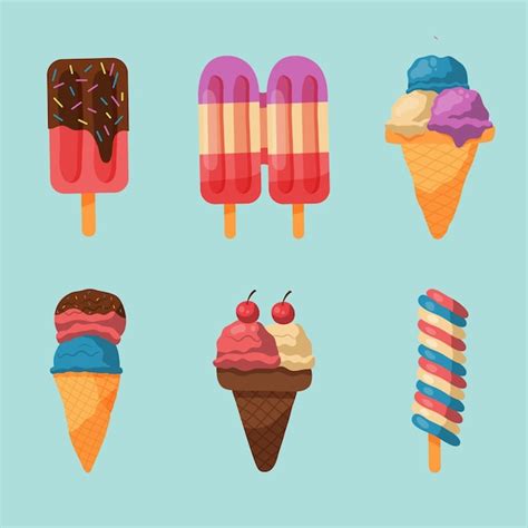 Free Vector Hand Drawn Ice Cream Set
