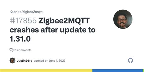 Zigbee2mqtt Crashes After Update To 1310 · Issue 17855 · Koenkk