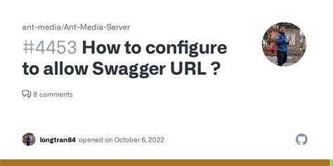 How To Configure To Allow Swagger Url · Issue 4453 · Ant Mediaant Media Server · Github