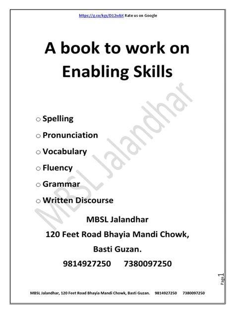 A Book To Work On Enabling Skills 1 Pdf