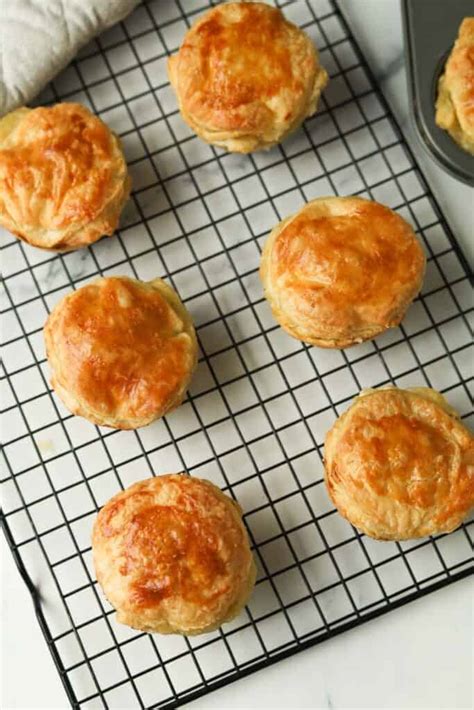 Mini Puff Pastry Chicken Pot Pie In Muffin Tin A Peachy Plate