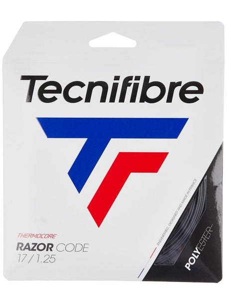 Tecnifibre Razor Code 17 1 25 String Carbon Tennis Warehouse