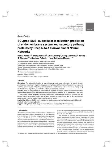Pdf Sclpred Ems Subcellular Localization Prediction Of Endomembrane