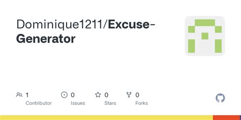 github dominique1211 excuse generator