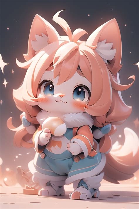 Anime Chibi Wolf Girl