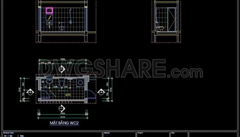 172 WC Layout Plan And Elevations Details CAD Drawings Download Free Cad Blocks Download DWG