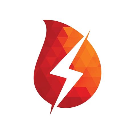 Premium Vector Thunder Drop Logo Design Icon Vector