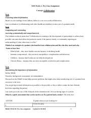 NUR Week Pre Class Assignment Revised Docx N Week Pre Class Assignment