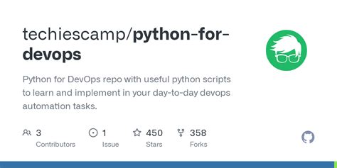 python for devops readme md at main · techiescamp python for devops · github