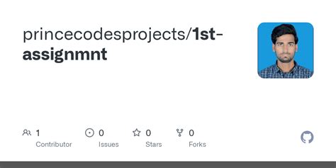Github Princecodesprojects1st Assignmnt