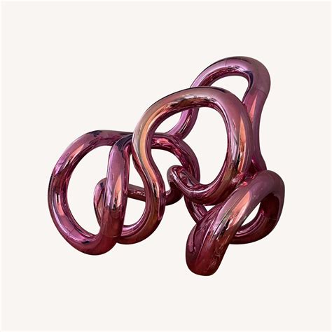 Pink Squiggle Sculpture Aptdeco