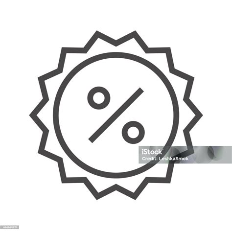 百分比徽章細線向量圖示向量圖形及更多代幣圖片 代幣 價格 商務 Istock