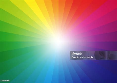 Rainbow Color Radial Gradation Background Vector Illustration A4 Size