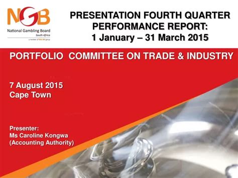 Ppt Presentation Fourth Quarter Performance Report 1 January 31