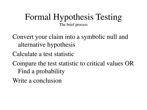 PPT Hypothesis Testing PowerPoint Presentation Free Download ID 5826770
