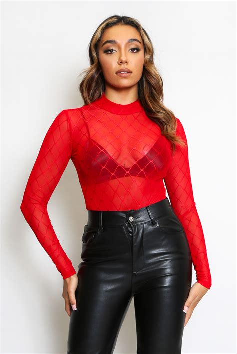 Lattice Sheer Bodysuit Buy Fashion Wholesale In The Uk