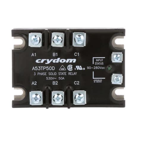Crydom A53tp50d Solid State Relay Industrial Mount Pm Ip00 3p Ssr 530 Vac 50a 90 280v Zc