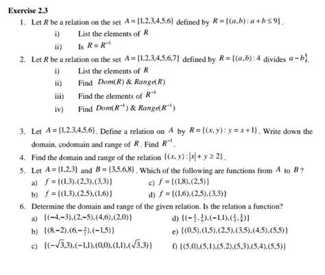 Exercise 23 1 Let R Be A Relation On The Set StudyX