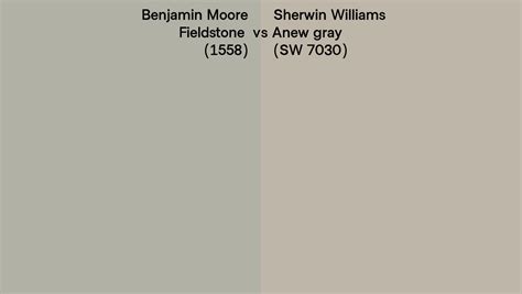 Benjamin Moore Fieldstone 1558 Vs Sherwin Williams Anew Gray Sw 7030