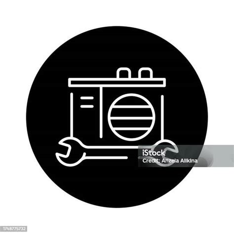 환기 설치 검은 선 아이콘입니다 웹 페이지용 픽토그램 0명에 대한 스톡 벡터 아트 및 기타 이미지 0명 개념 개념과 주제