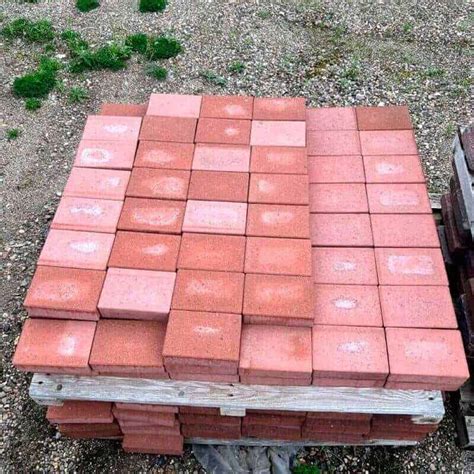 Herregårdssten standard 14x21x6 rød restparti Staby Fliser og Hegn
