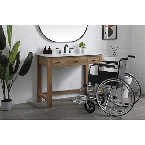 42 Inch Ada Compliant Bathroom Vanity In Natural Oak All Bathroom Vanities