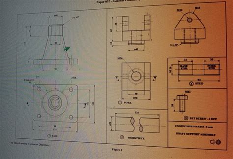 Solved Shaft Support Assembly Workpiece M2 Set Screw Fork