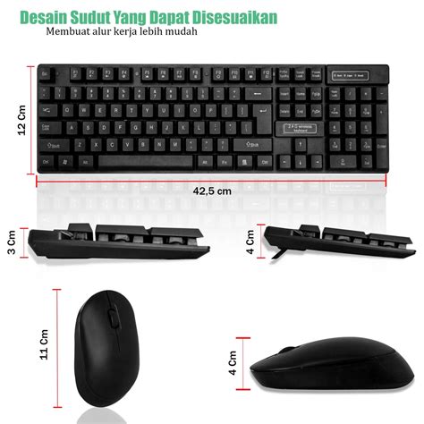 Jual Keyboard Wireless Set Mouse Bluetooth Komputer Laptop Notebook Hk