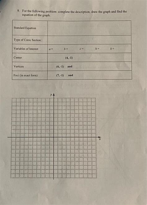 9 For The Following Problem Complete The Chegg