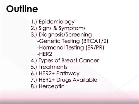 Breast Cancer Molecular Basis Of Her2 Disease Pptx