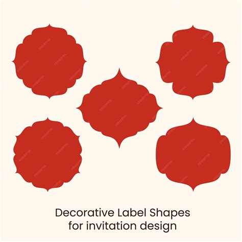 Premium Vector Decorative Label Shapes For Card Design