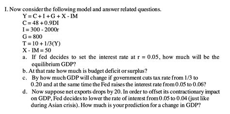 Solved Now Consider The Following Model And Answer Related Chegg Com