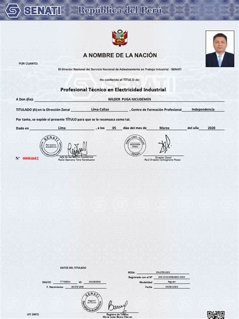 Titulo Senati Pdf