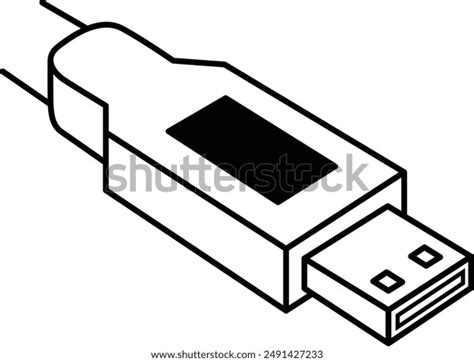 Computer Connector Display Input Port Usb A Stock Vector Royalty Free