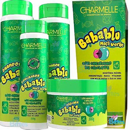 KIT BABABLU MAÇÃ VERDE CHARMELLE COSMÉTICOS CHEIRINHO DE CHICLETE Bittes Cosmeticos