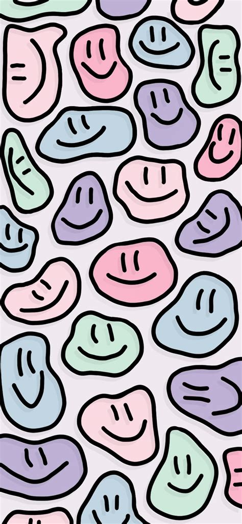 Smiley Face Pastel Phone Wallpaper Phone Wallpaper Wallpaper Iphone