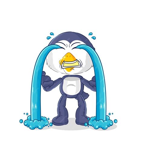 Premium Vector Penguin Crying Illustration Character Vector