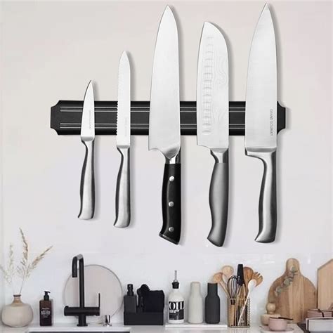 Suporte Magn Tico Para Faca 13 Polegadas Utens Lio De Cozinha Preto