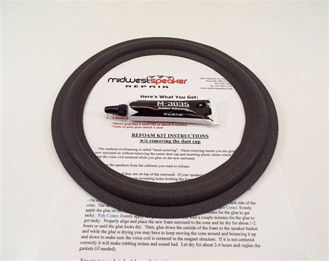 Infinity Inch Subwoofer Refoam Kit F Foam Surround Midwest Speaker Repair